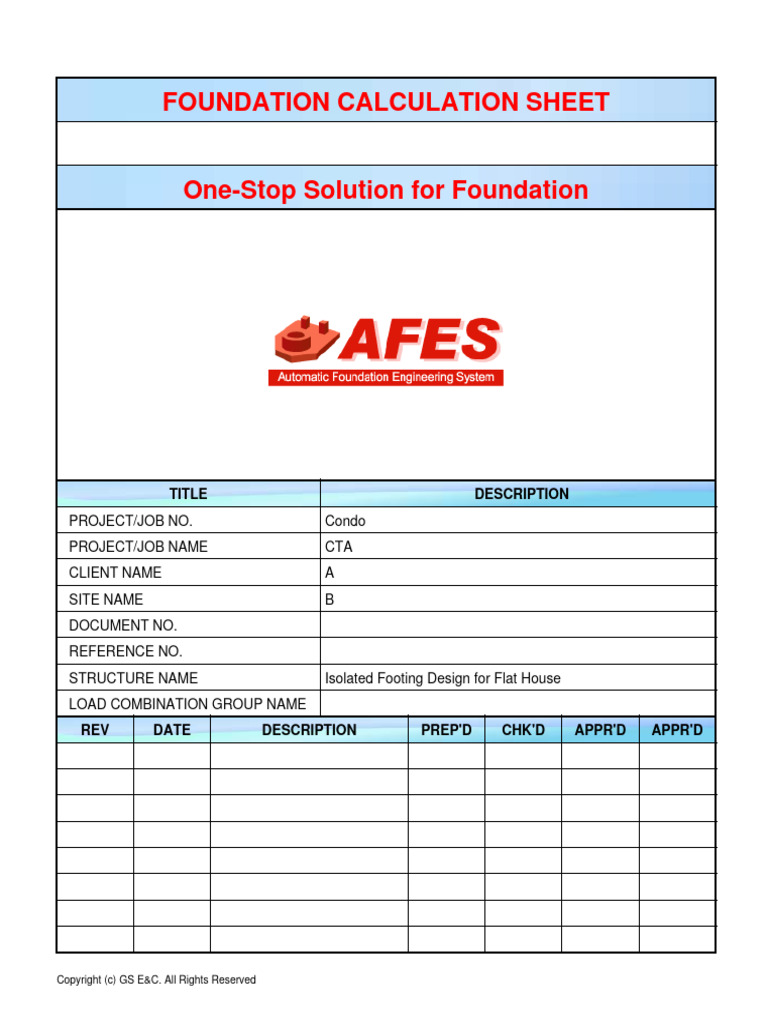 1.isolated Footing by Afes | PDF | Strength Of Materials | Foundation ...