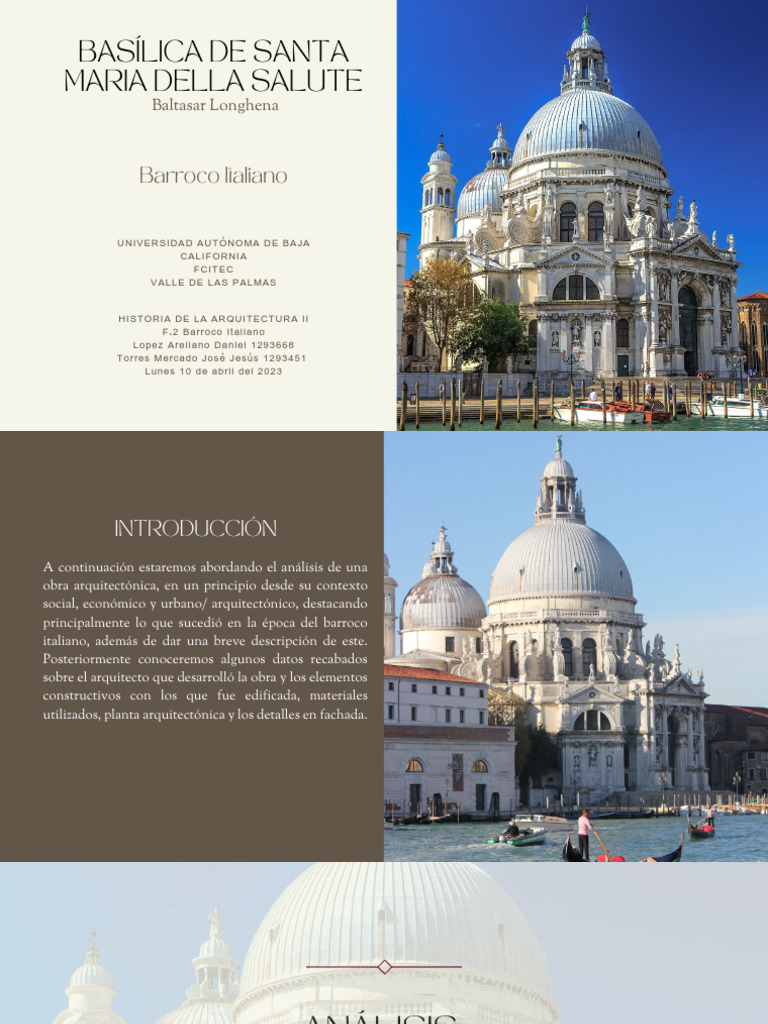 Basílica Santa Maria della Salute: Barroco | PDF | Diseño ...