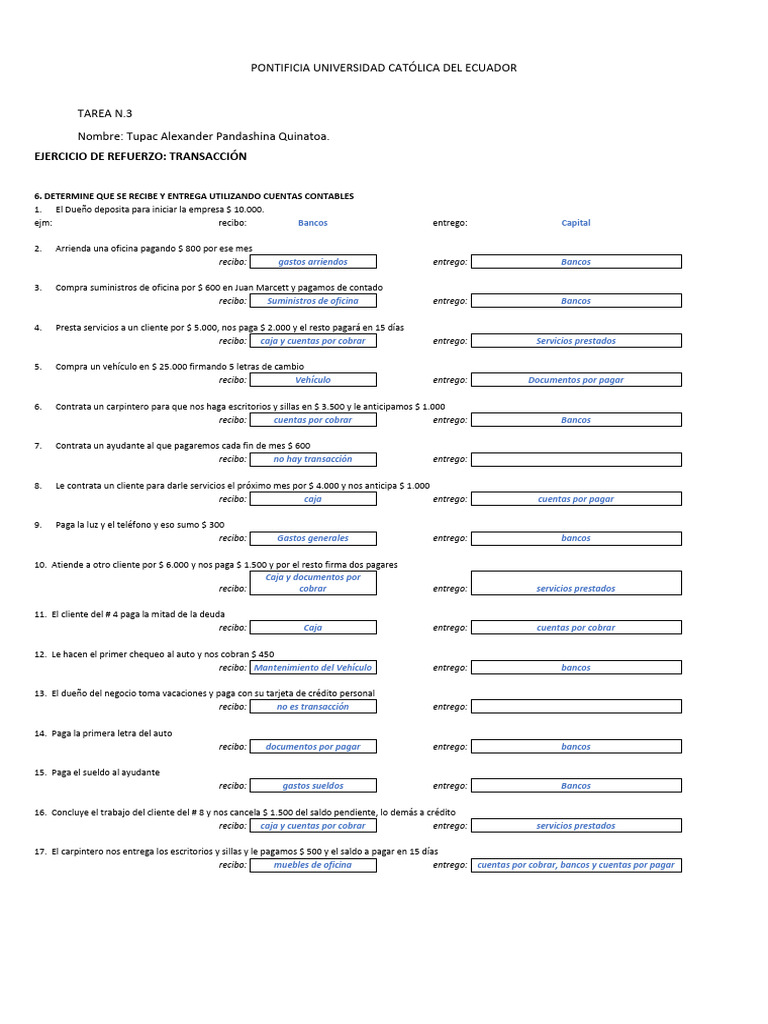 Ejercicio de Refuerzo Transacción | PDF | Bancos | Tarjeta de crédito