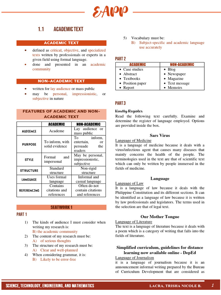 English For Academic Purposes Program NOTES | PDF | Methodology