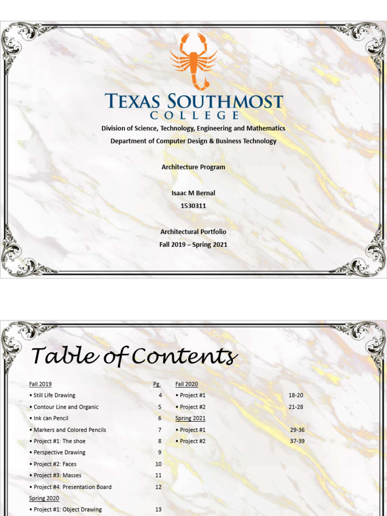 Architectural Program Fall 2019-Spring 2021 Portfolio | PDF | Drawing ...