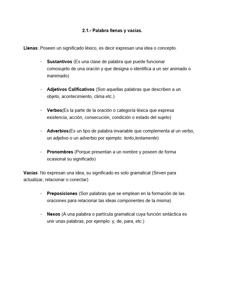 Palabras Llenas y Vacias | PDF | Palabra | La sexualidad humana