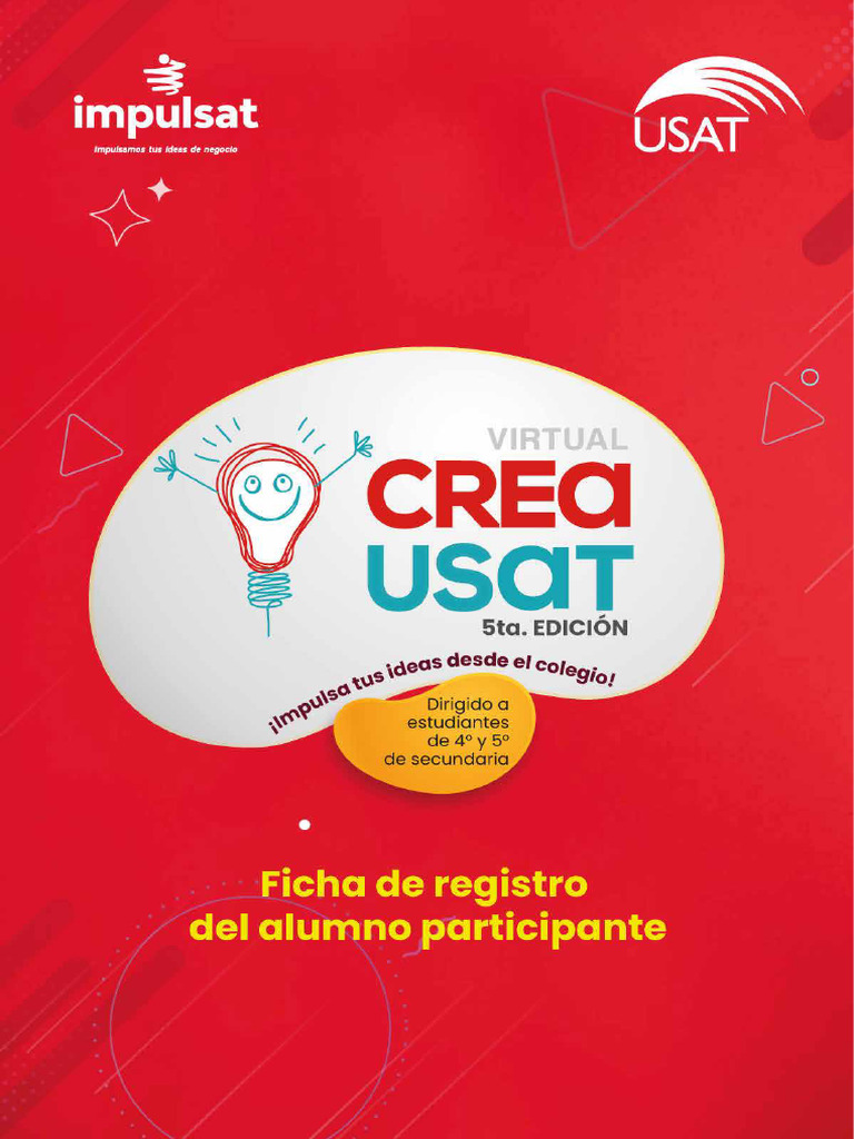 Ficha Estudiante CREA USAT 2023 | PDF