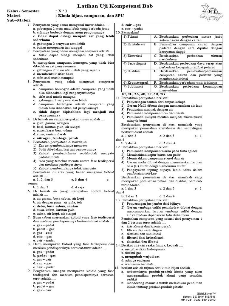 Latihan Ulangan SPU | PDF
