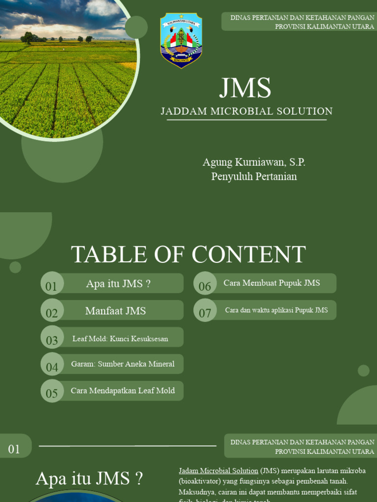 Jaddam Microbial Solution: Agung Kurniawan, S.P. Penyuluh Pertanian | PDF