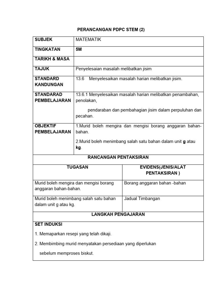 04 RPH PBL Stem t5 Math | PDF