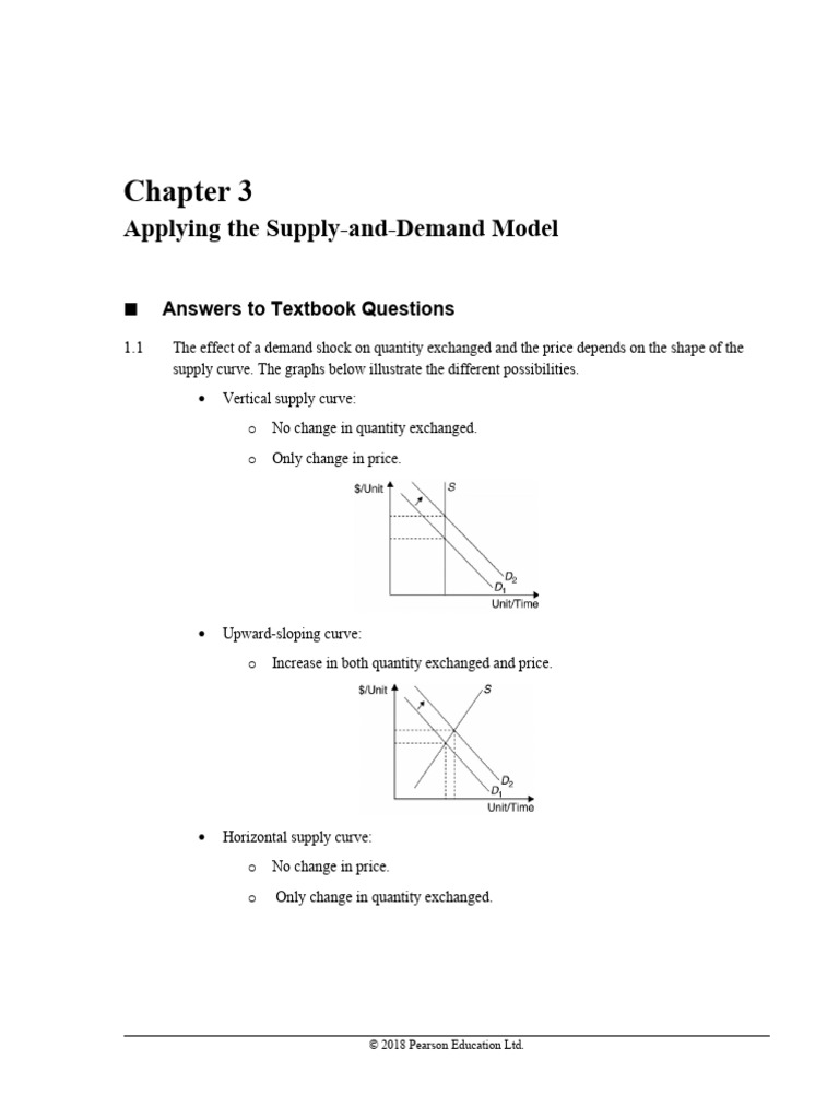 Applying The Supply-and-Demand Model: Answers To Textbook Questions ...
