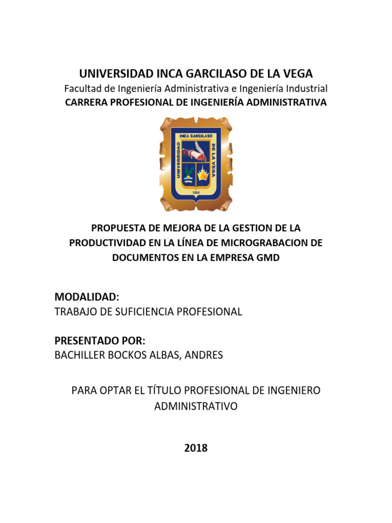 Trabsuficiencia Bockos Andres | PDF | Business | Calidad (comercial)