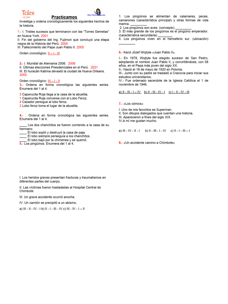 Redactamos Textos Sencillos - Ficha | PDF | Papa juan pablo ii