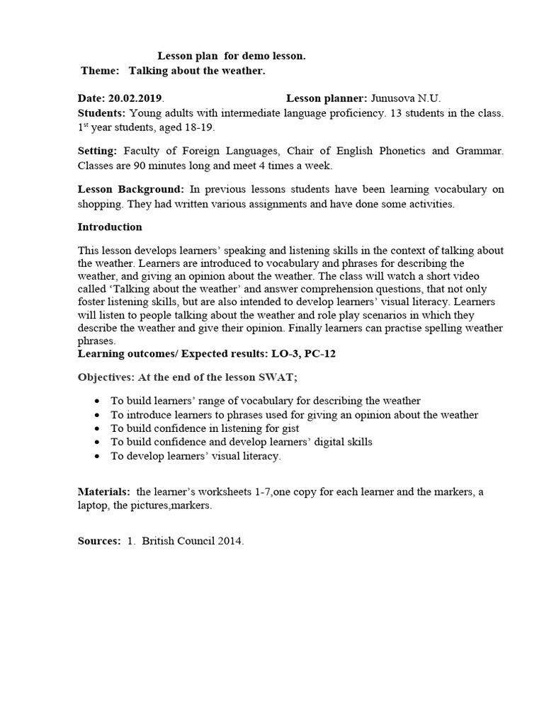 DEMO LESSON On UNIT 5 | PDF | Learning | Vocabulary