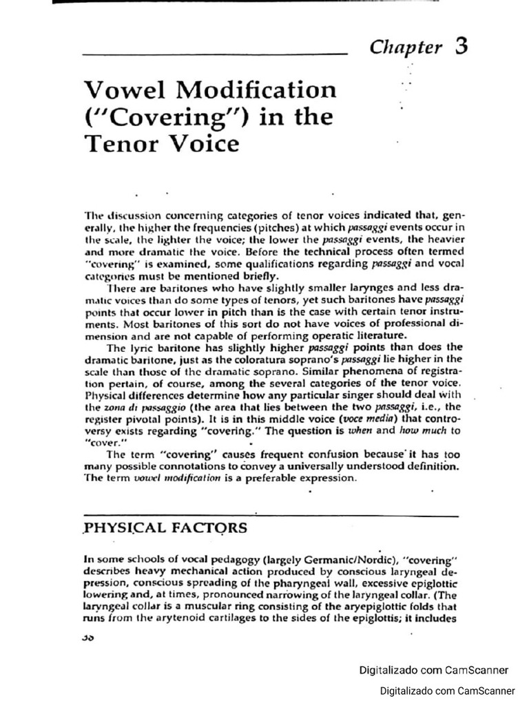 Richard Miller Training Tenor Voices Part 2 | PDF