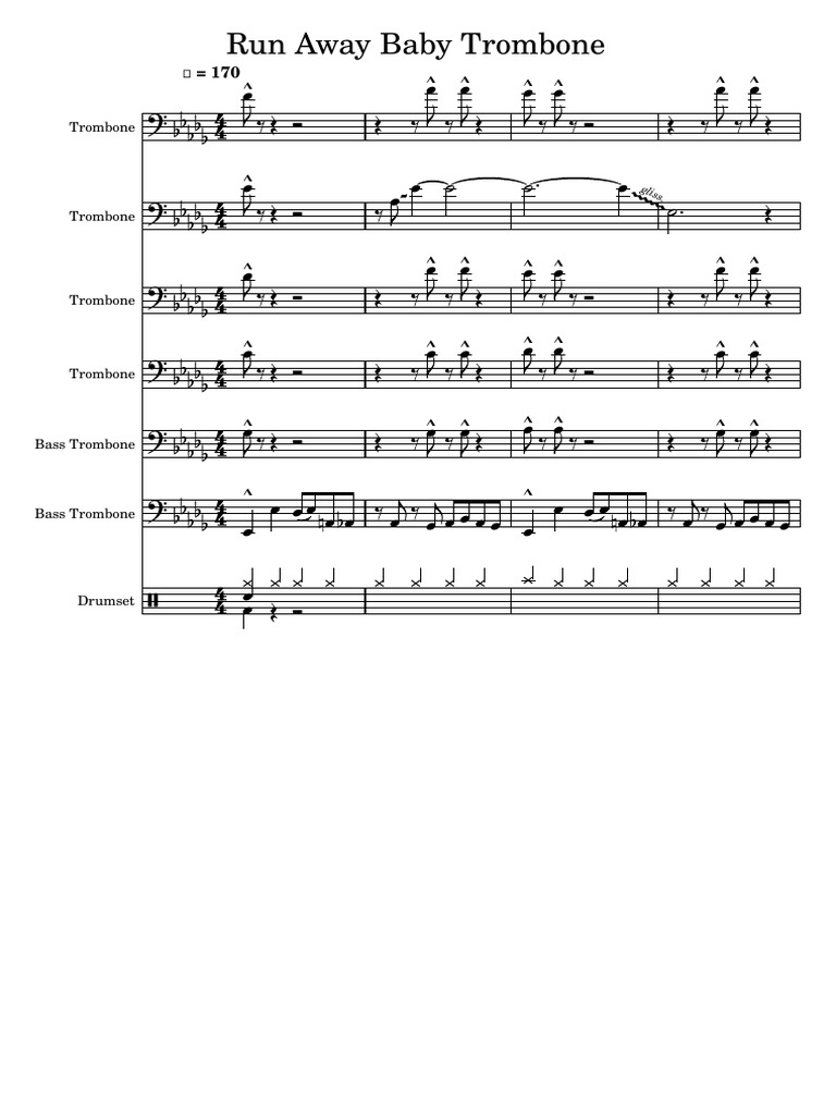 Run Away Baby Trombone | PDF