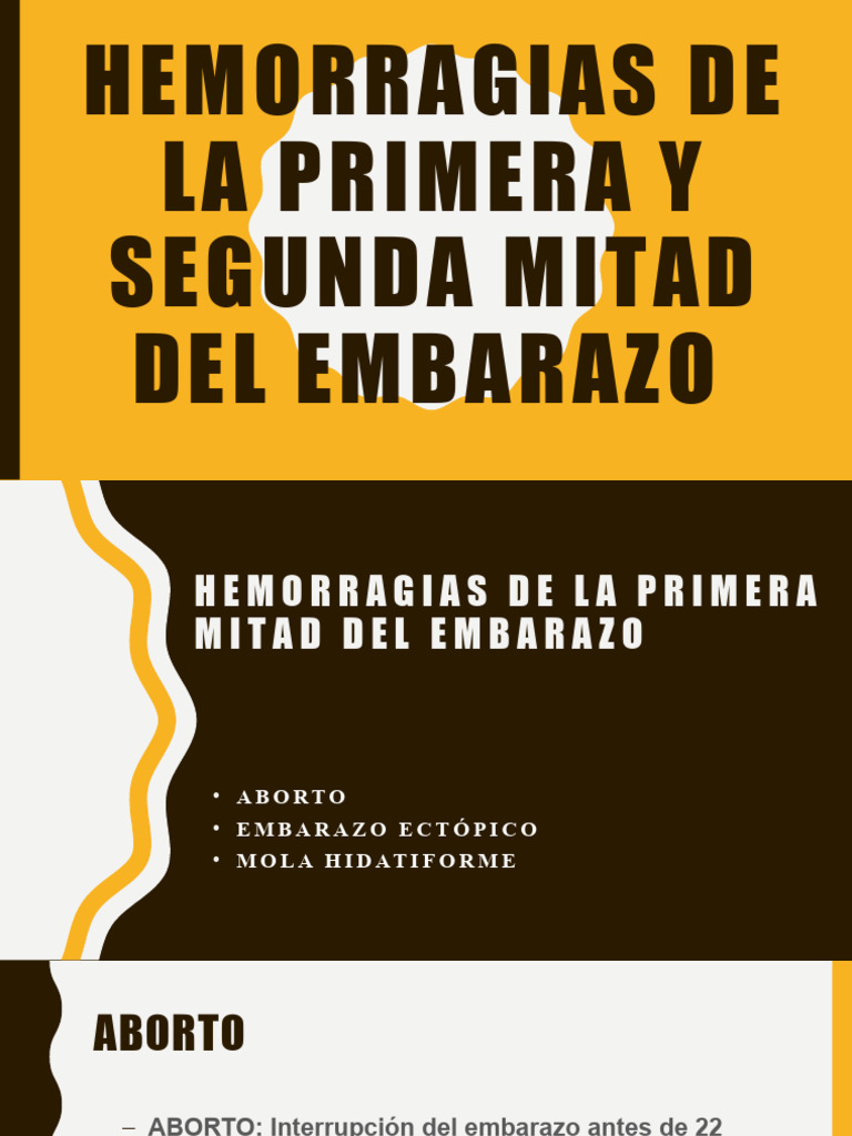 Hemorragias de La Primera y Segunda Mitad de Embarazo | PDF | El ...