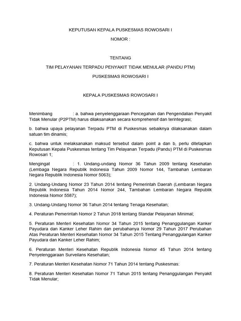 SK Pandu PTM Rowosari I | PDF