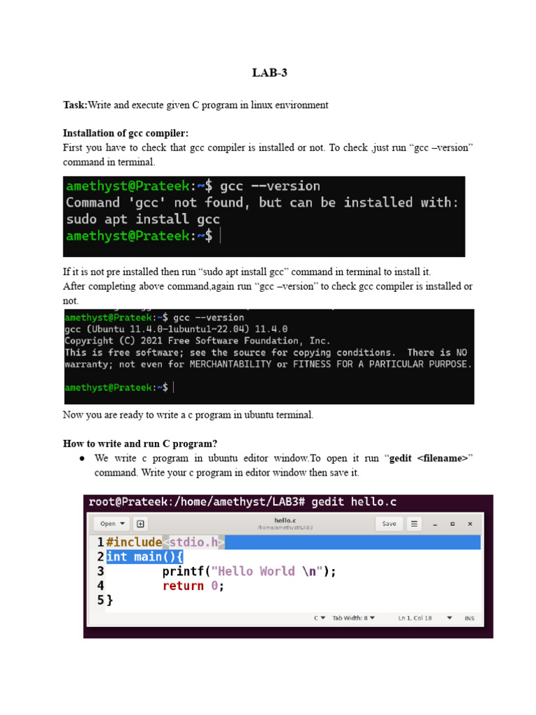 Lab 3 OS | PDF | Computer Program | Programming