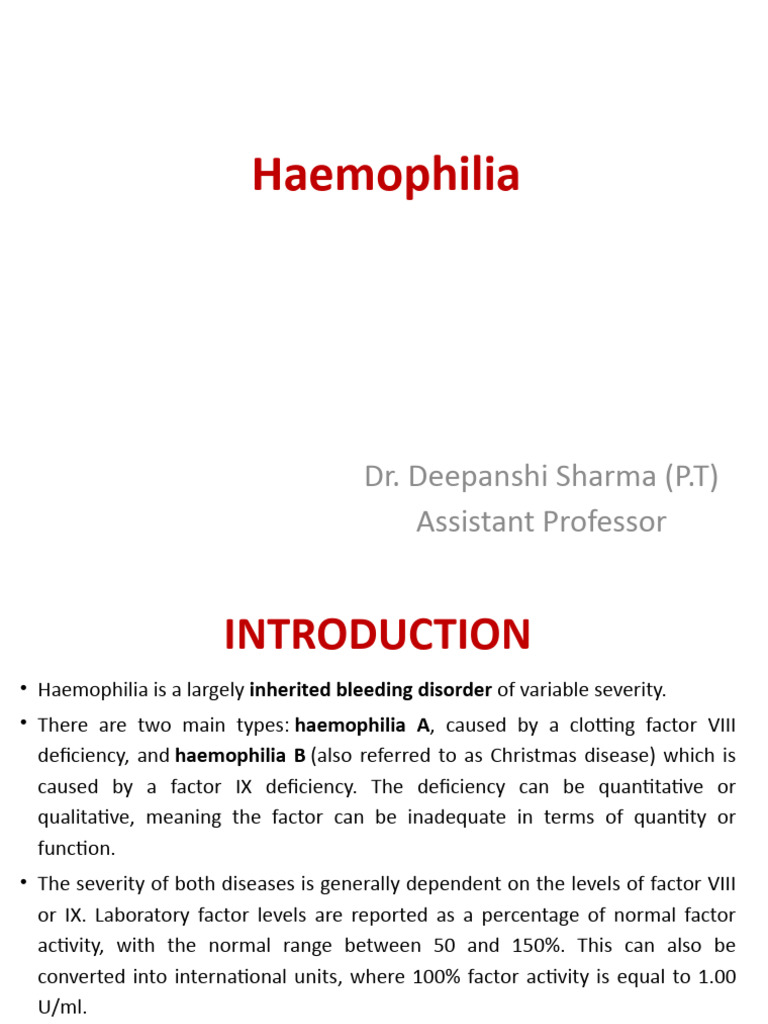 Haemophilia | PDF | Haemophilia | Coagulation