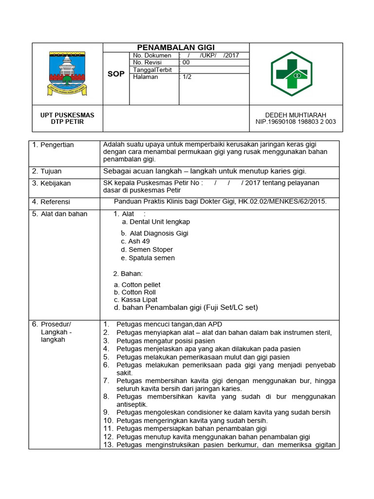 Penambalan Gigi | PDF