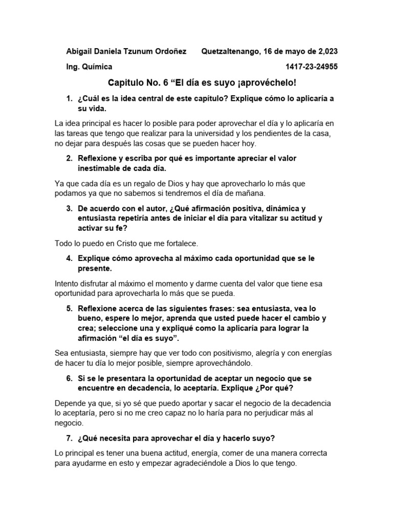Capitulo No. 6 | PDF | Relaciones personales, crianza y desarrollo personal