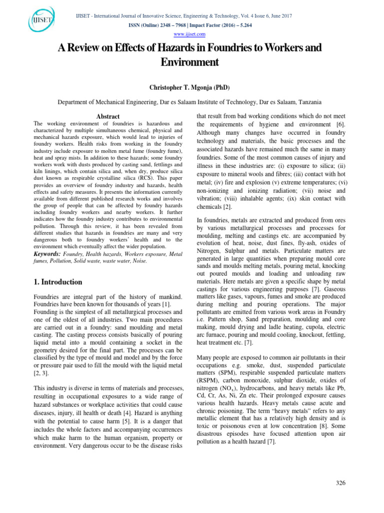 Foundry Hsse | PDF | Foundry | Waste