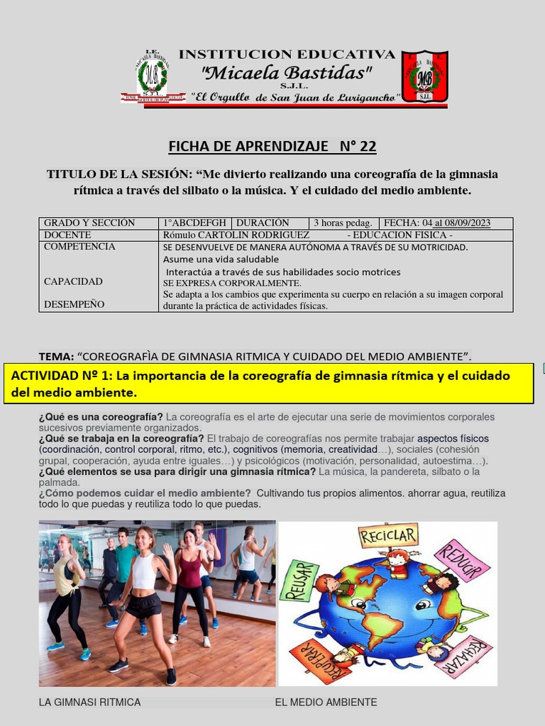SES.EDUC.FIS 22 (1) | PDF | Gimnasia | Cognición