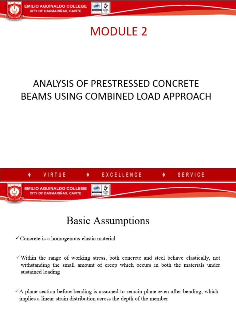 Module 2 Analysis of Prestressed Concrete Beams Using Combined Load ...