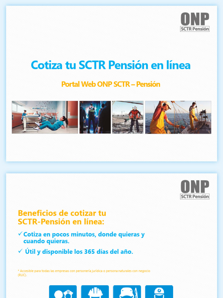 Manual de Cotización SCTR PENSIÓN-ONP | PDF | Póliza de seguros