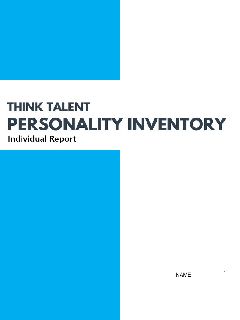 TTPI Sample Report | PDF | Mindset | Risk