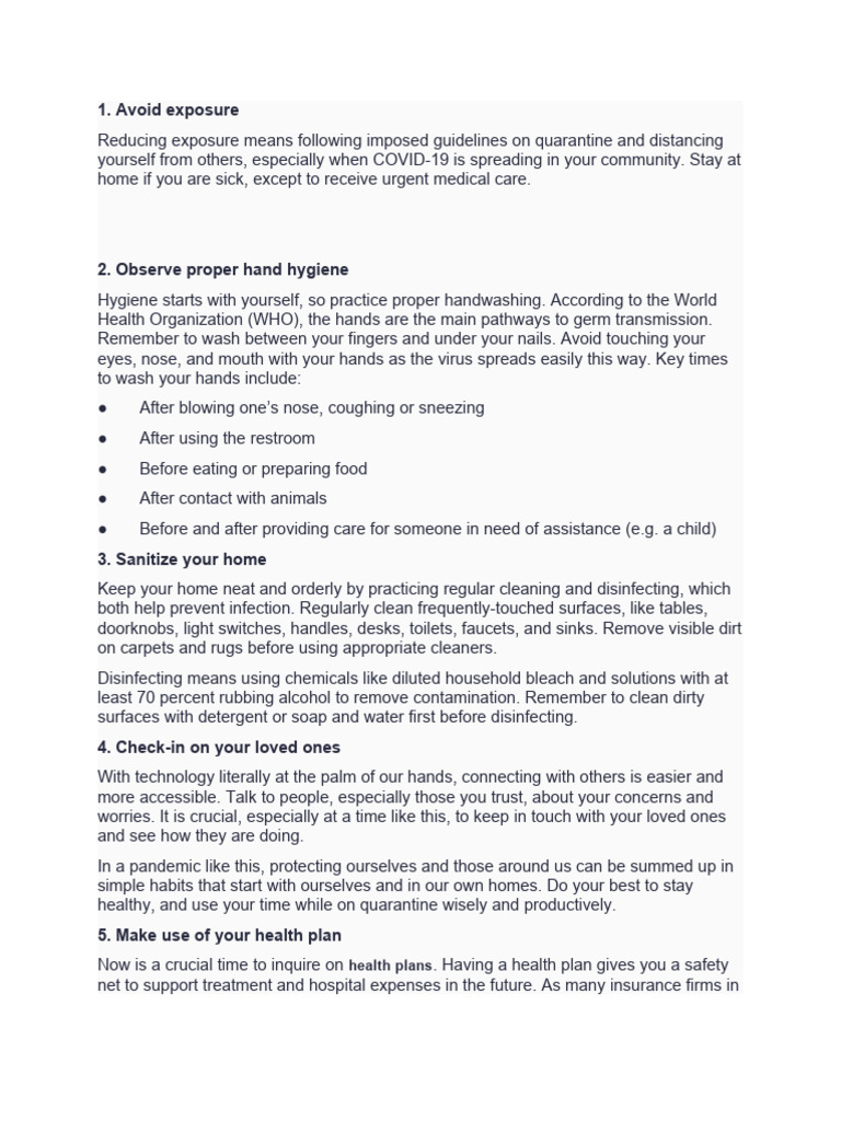 Covid Protocol English | PDF | Hand Washing | Hygiene