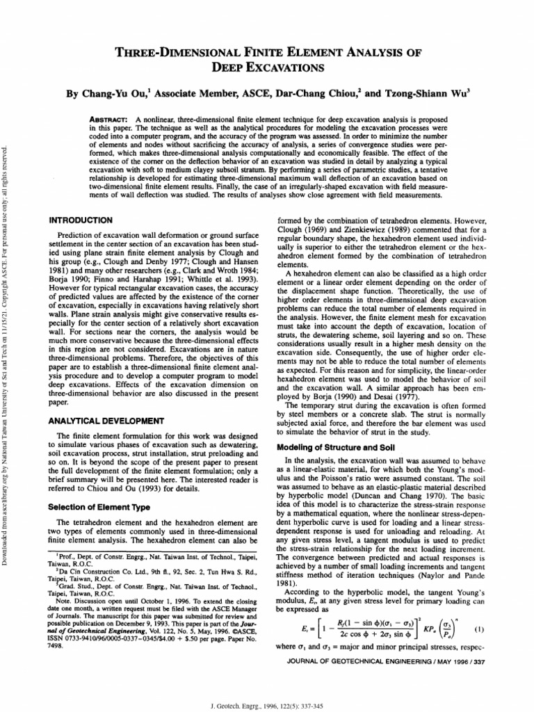 (Asce) 0733-9410 (1996) 122 5 | PDF | Finite Element Method | Applied And Interdisciplinary Physics