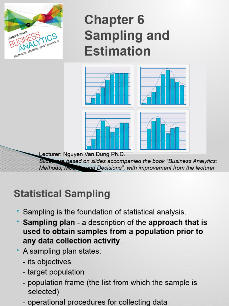 Evans Analytics2e PPT 06 Final | PDF | Sample Size Determination | Sampling (Statistics)