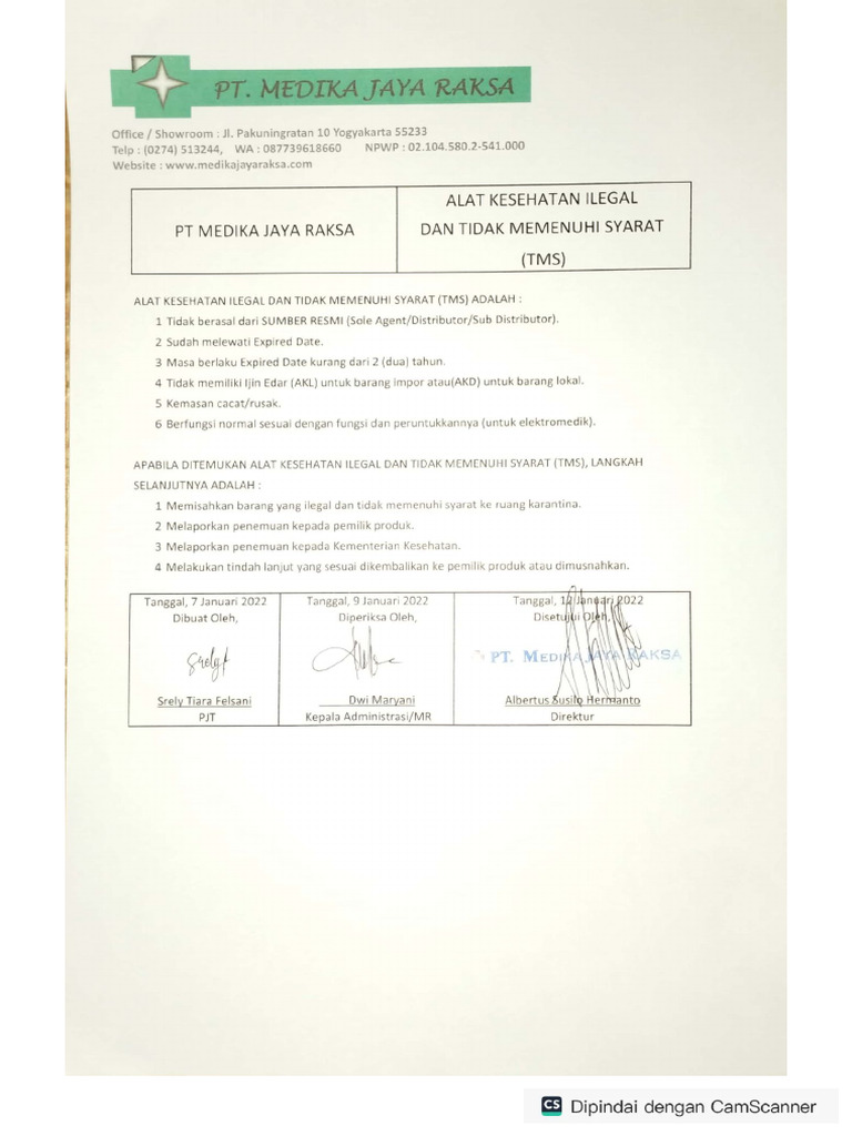 Alkes Illegal Dan TMS | PDF