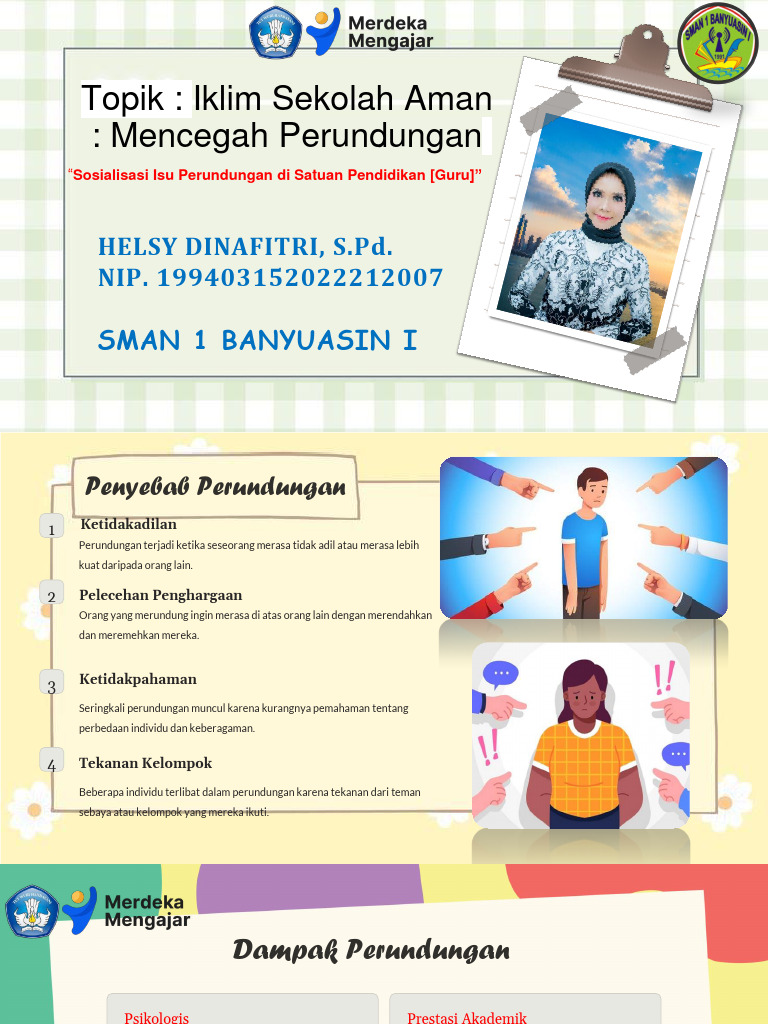 Mencegah Perundungan di Sekolah | PDF | Karier & Perkembangan ...