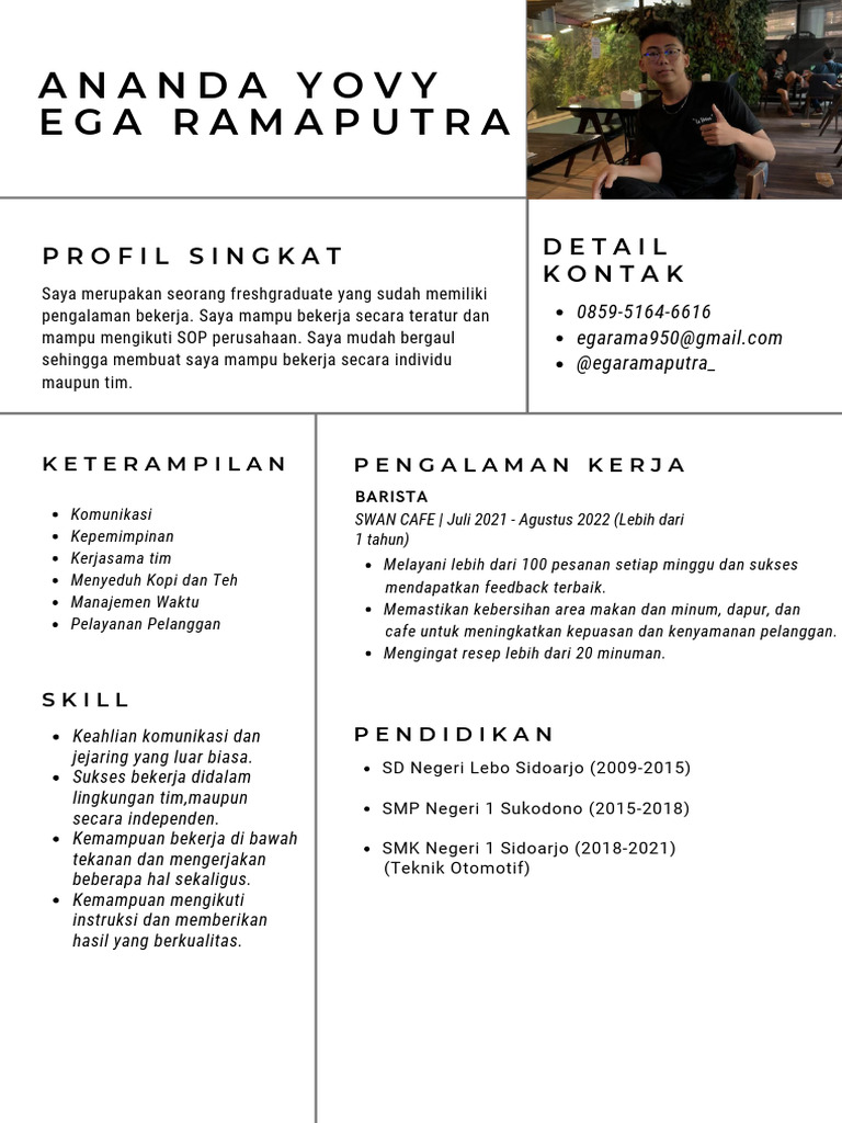 Ega Ramaputra CV | PDF | Karier & Perkembangan