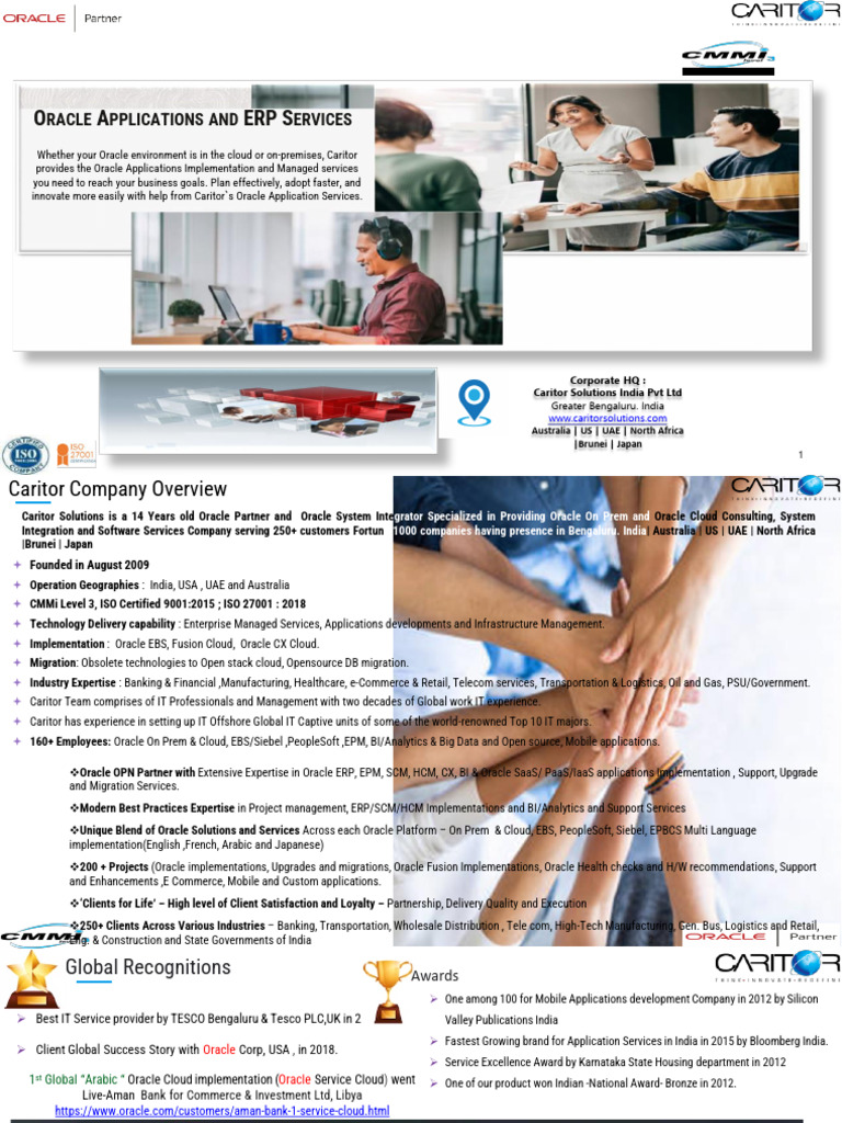 Oracle Solutions for Global Enterprises | PDF | Cloud Computing ...