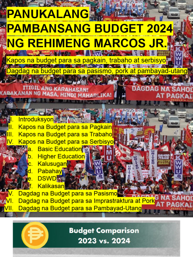 Mak Critique Sa National Budget 2024 Ni Marcos JR | PDF | Transport ...