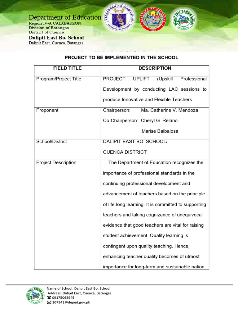 Project Uplift Proposal | PDF | Cognition | Behavior Modification