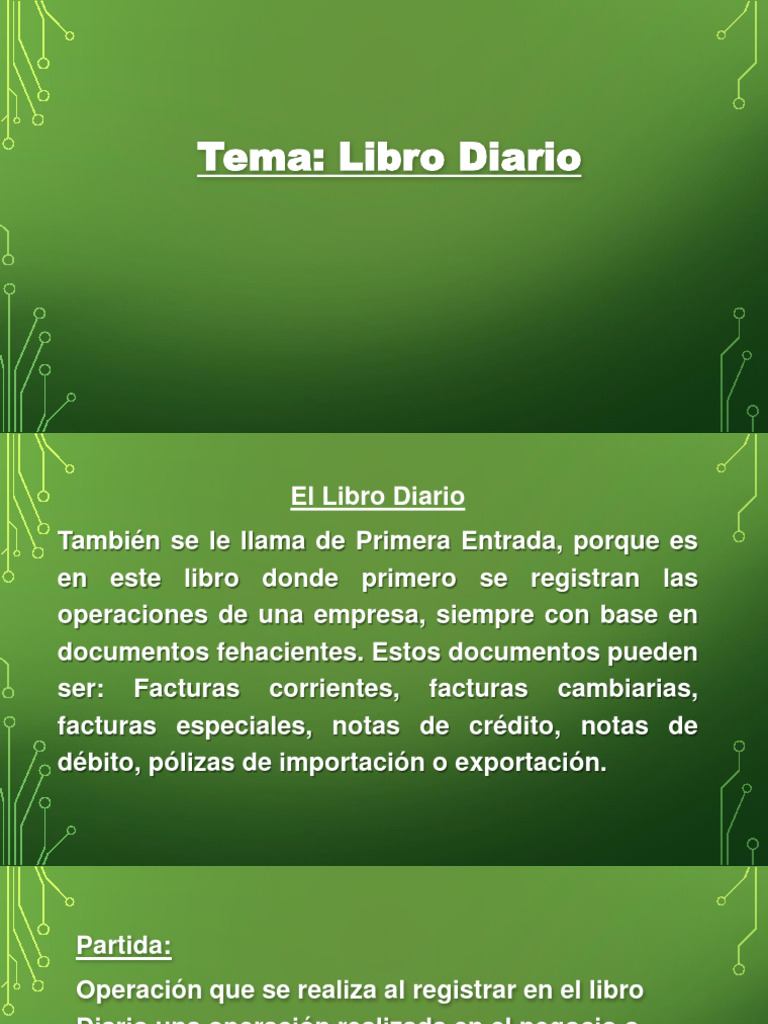 Guía del Libro Diario Contable | PDF | Finanzas y dinero