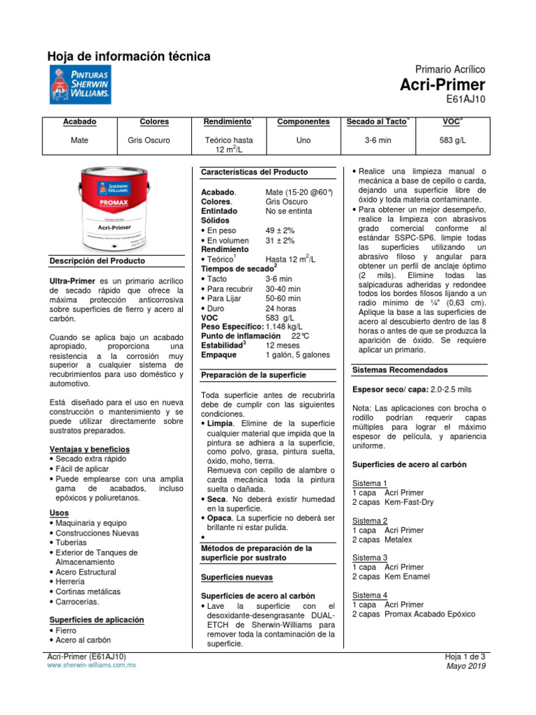 E61AJ10 Acri Primer | PDF | Pintar | Cepillo