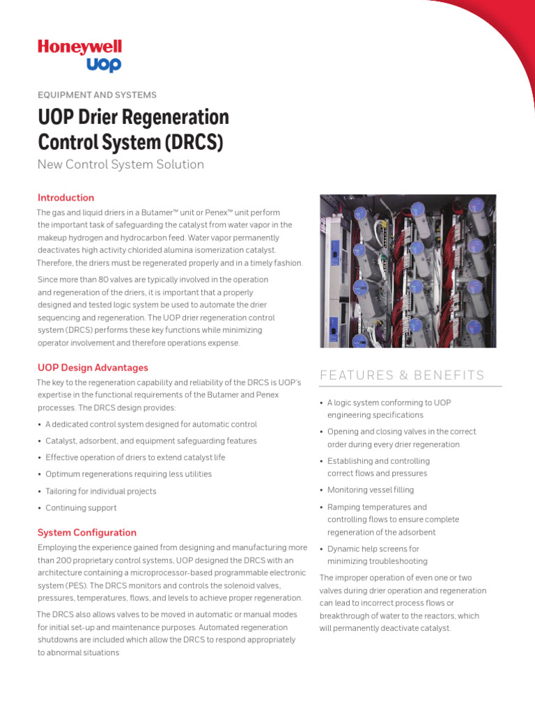 Honeywell UOP DRCS | PDF | Automation | Valve