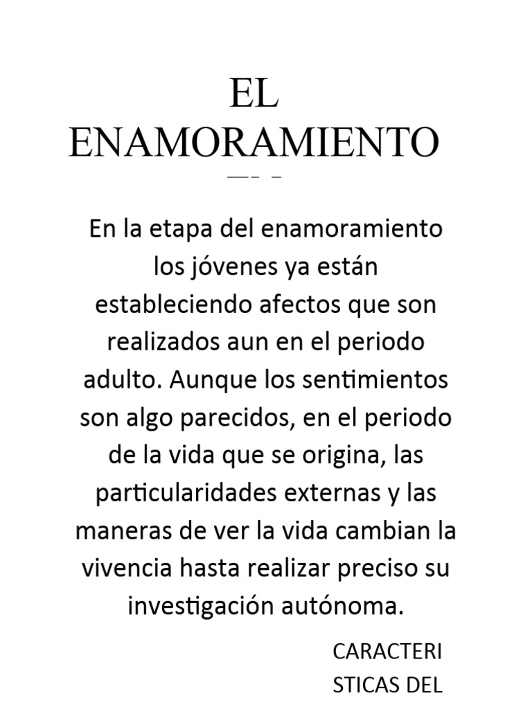 Características y Teorías del Enamoramiento | PDF | Amor | Adultos