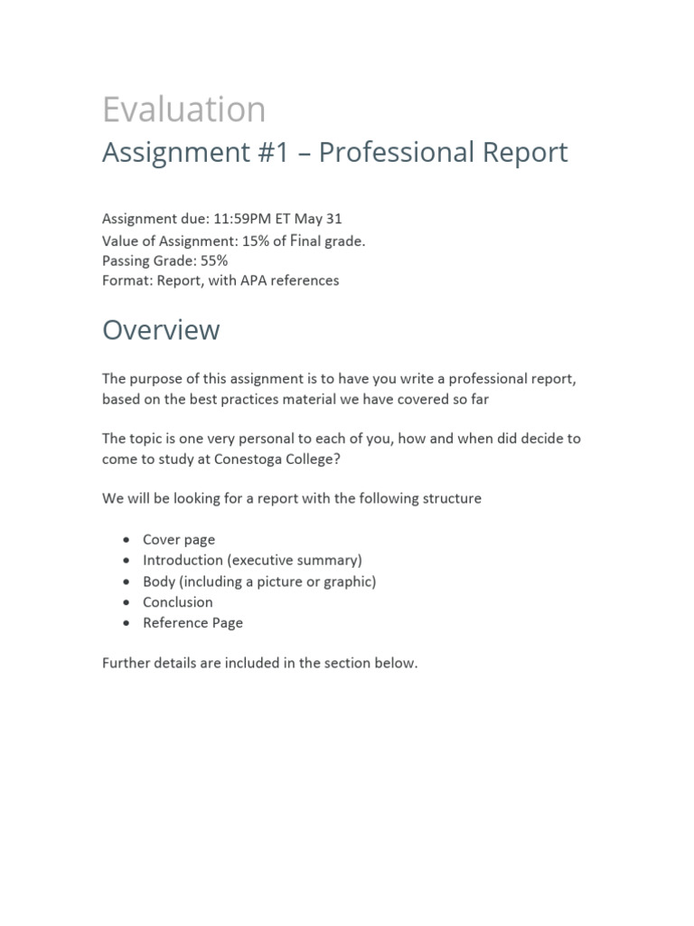 Conestoga College Decision Report | PDF