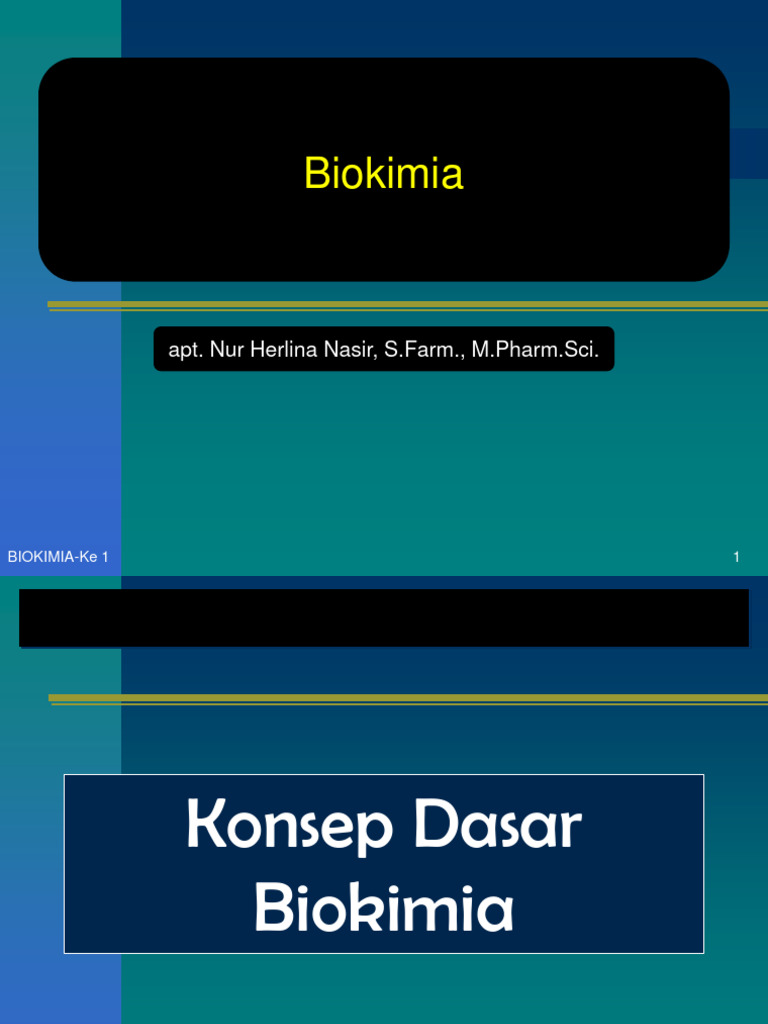 Ruang Lingkup Biokimia | PDF