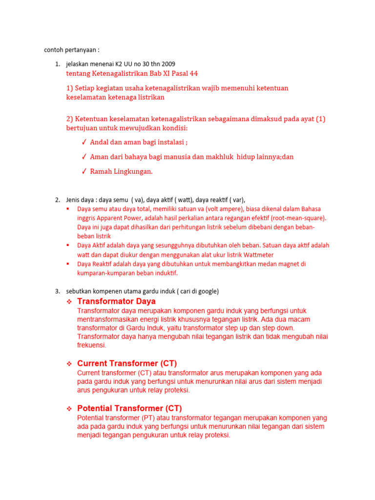 Contoh Pertanyaan Serkom | PDF