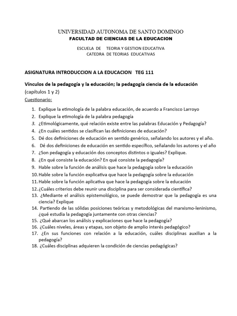Cuestionario Temas 1 y 2 | PDF