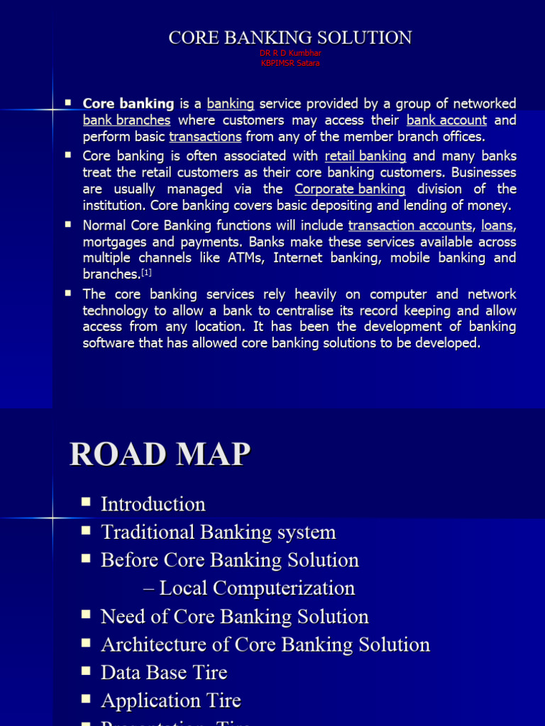 Core Banking Solution | PDF | Banks | Transaction Account