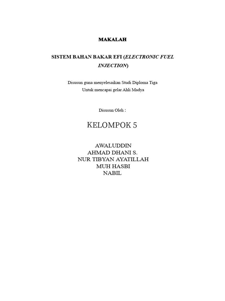 Sistem EFI Mitsubishi Lancer | PDF