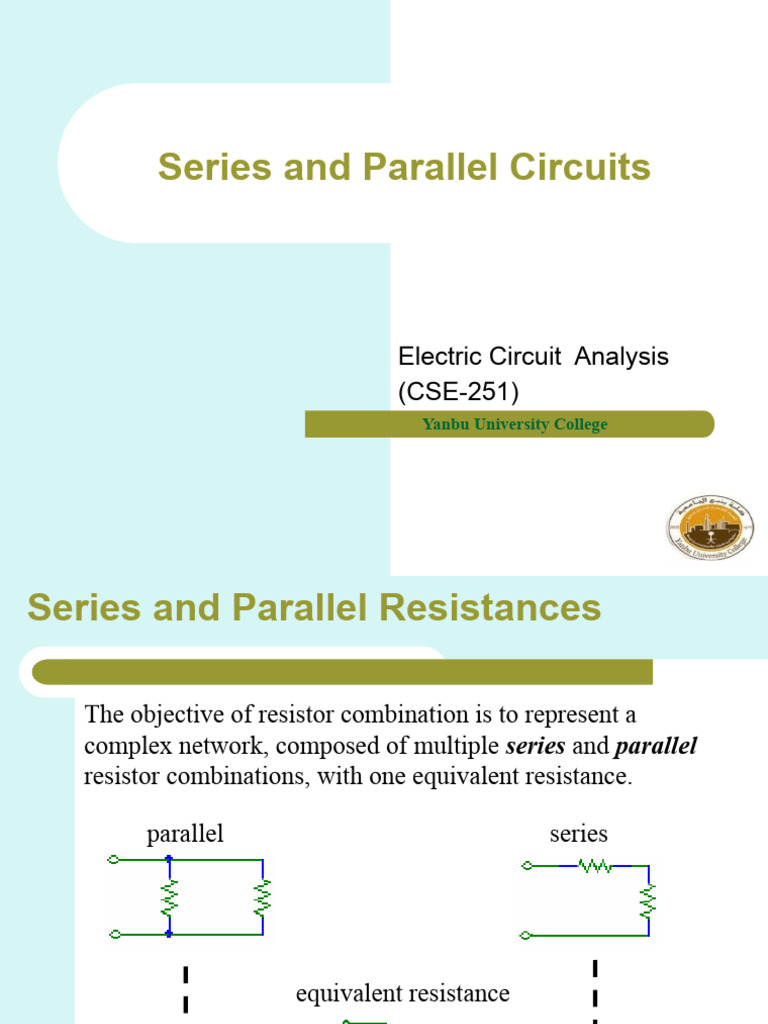 Lecture 3 Series And Parallel Circuits Pdf Series And Parallel Circuits Electrical