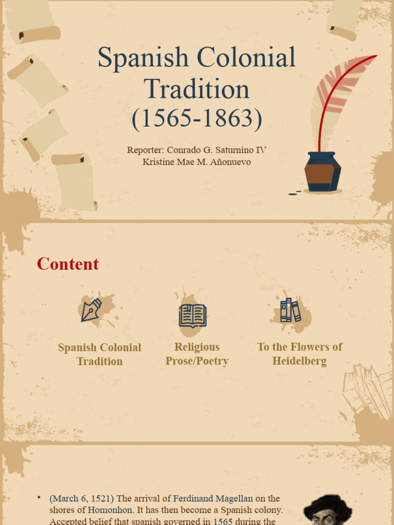 Spanish Colonial Tradition | PDF | Poetry | Philippines