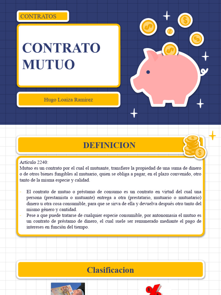 Contratos de Mutuo: Guía Básica | PDF | Interés | Finanzas y dinero