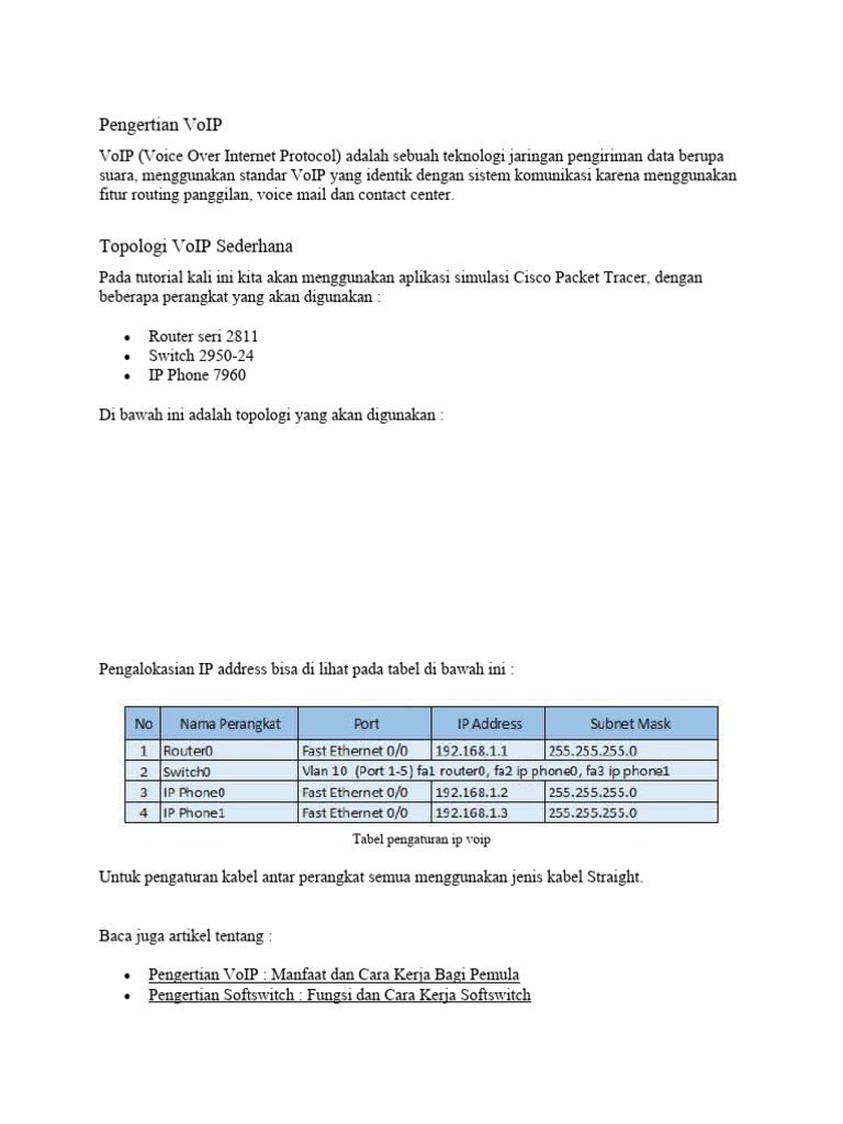 Pengertian VoIP | PDF | Griya & Taman | Teknologi & Rekayasa